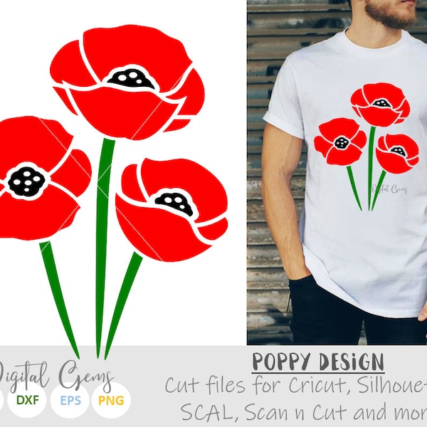 Poppy Flower Svg - Etsy