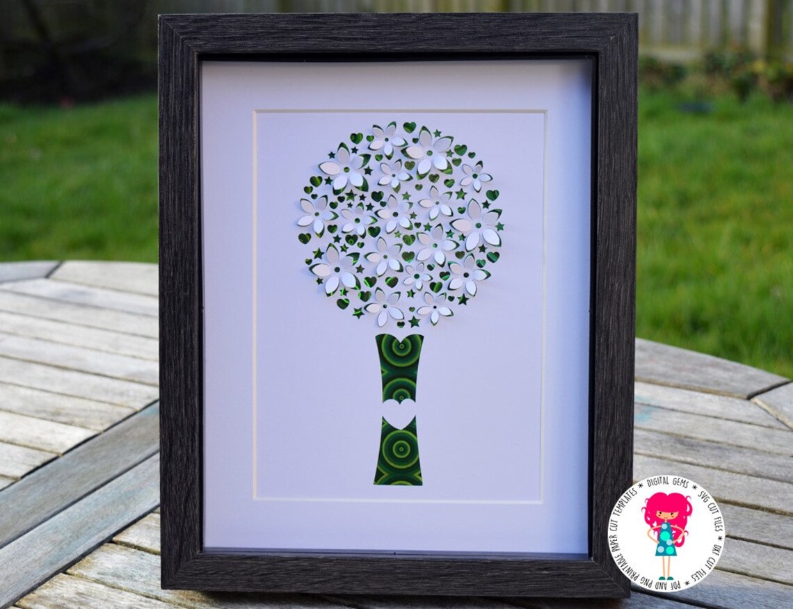 3D Tree Paper Cut Svg / Dxf / Eps / Files and Pdf / Png - Etsy UK