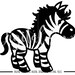 Zebra Svg / Dxf / Eps / Png Files. Digital Download. Compatible With ...