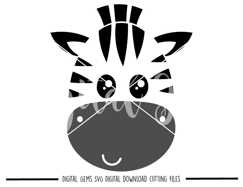 Zebra Face Svg / Dxf / Eps / Png Files. Digital Download. | Etsy