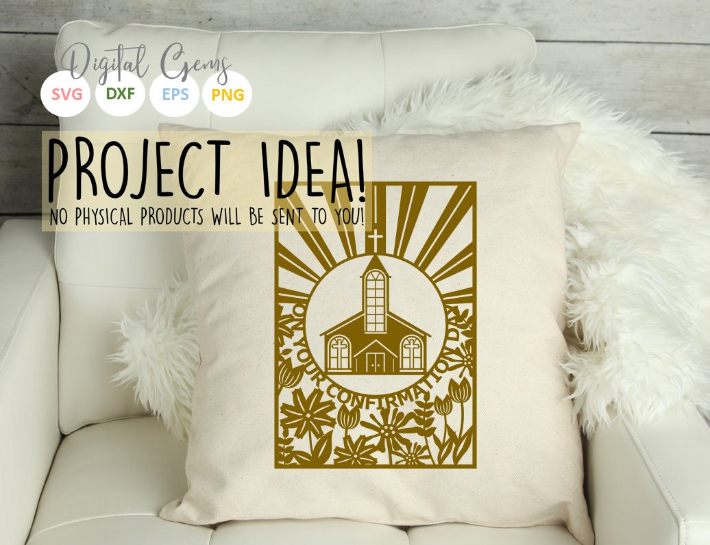 Confirmation paper cut svg / dxf / eps files and pdf / png | Etsy