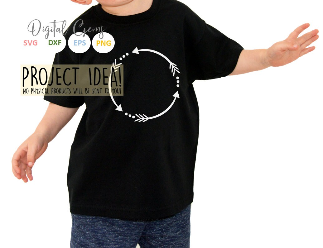 Arrow Round Frame Svg / Dxf / Eps / Png Files. Download. | Etsy UK