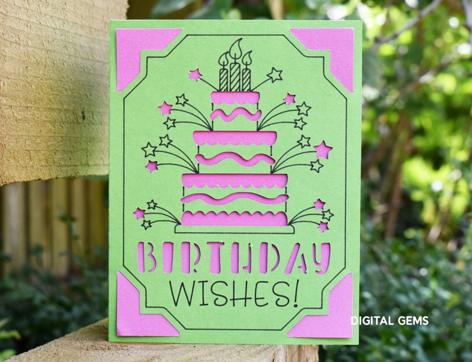 Birthday Cake Card Designs! Svg / Dxf / Eps Files. Digital Download ...