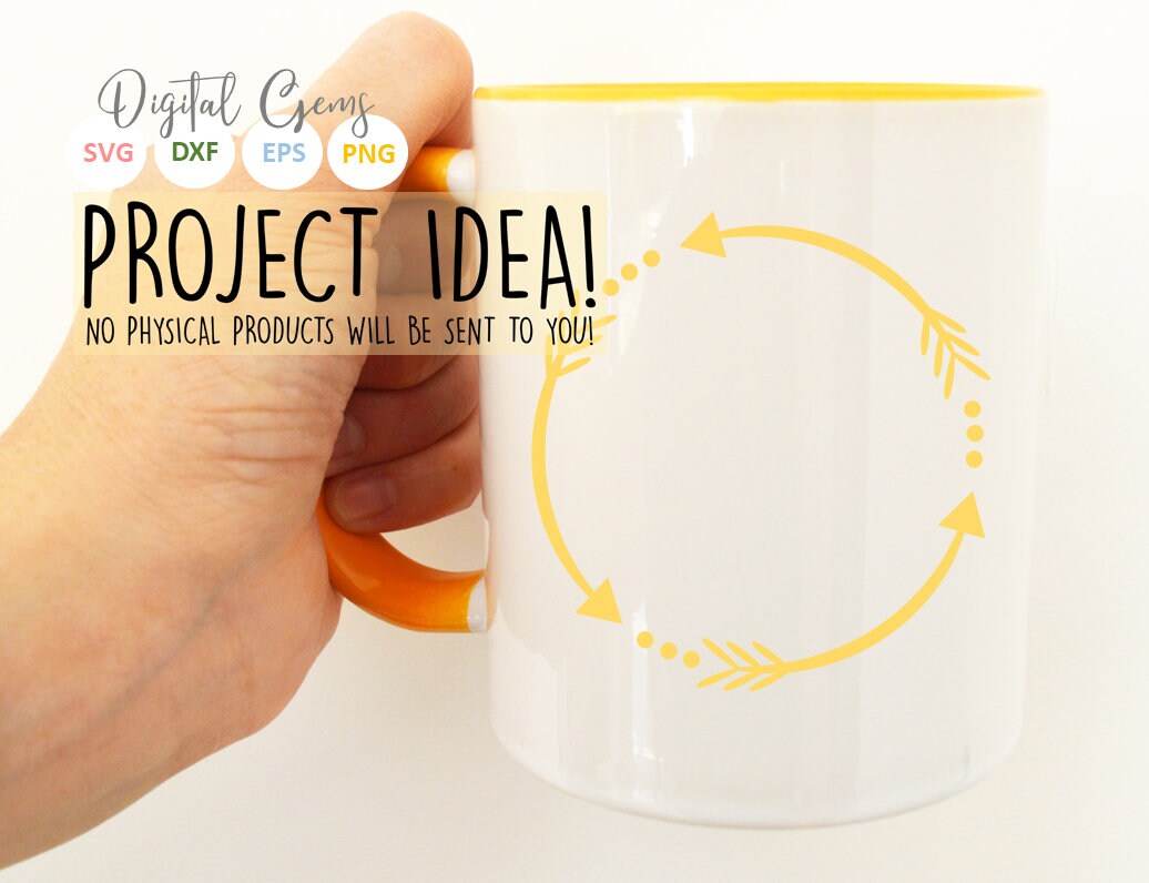 Arrow Round Frame Svg / Dxf / Eps / Png Files. Download. | Etsy