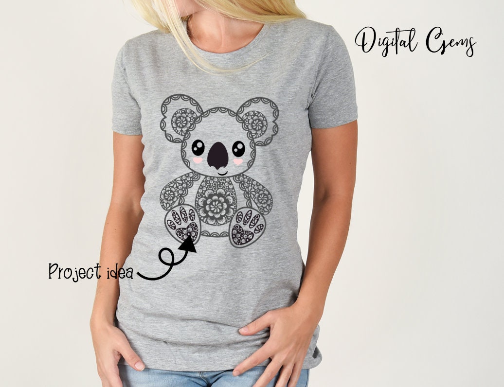 Koala Svg / Dxf / Eps / Png Files. Digital Download. Compatible With ...