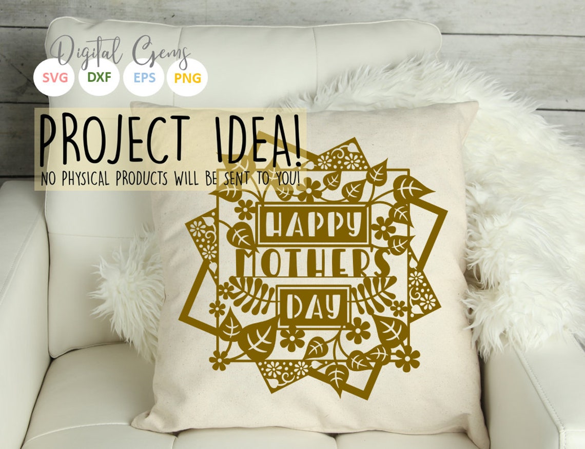 Happy Mothers Day Paper Cut Design. Svg / Dxf / Eps / Files - Etsy