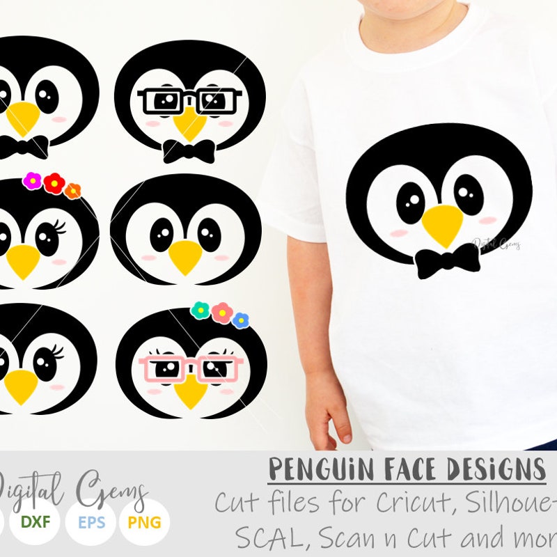 Penguin Face Svg - Etsy