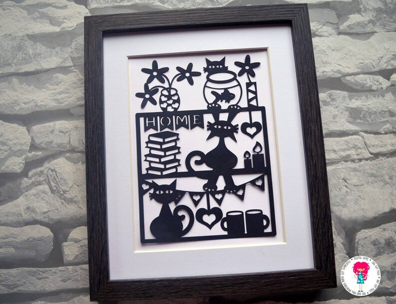 Cat Paper Cut Svg / Dxf / Eps / Files and Pdf / Png Printable | Etsy