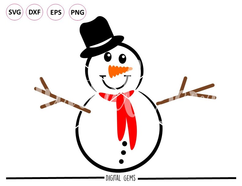 Snowman Snow Man Svg / Dxf / Eps / Png Files. Download. - Etsy
