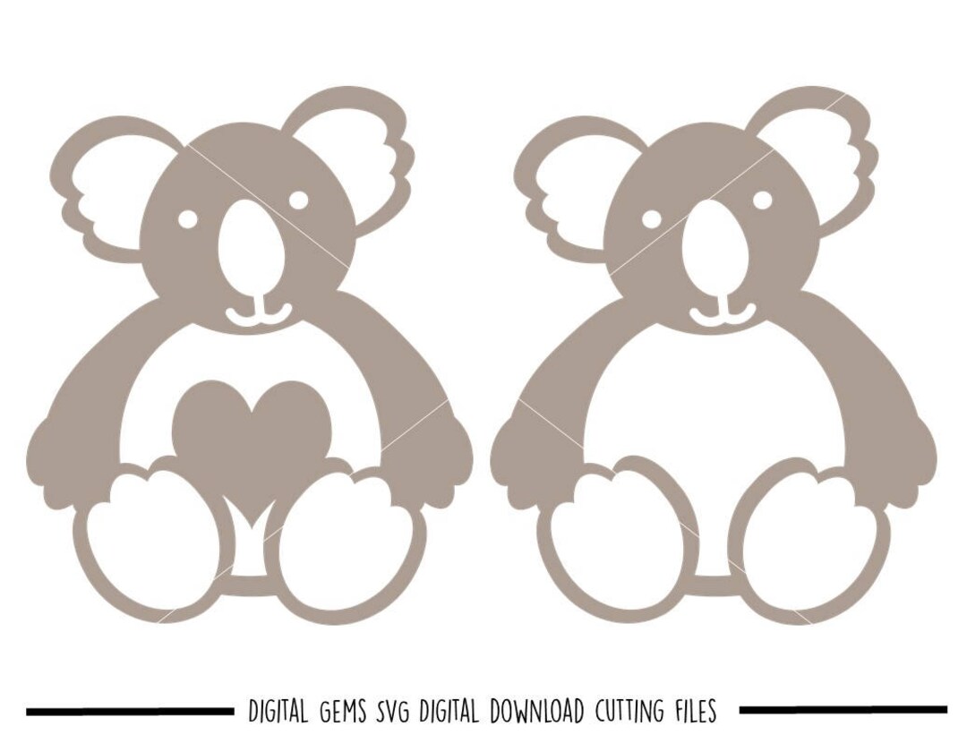 Koala Svg / Dxf / Eps / Png Files. Digital Download. Compatible With ...