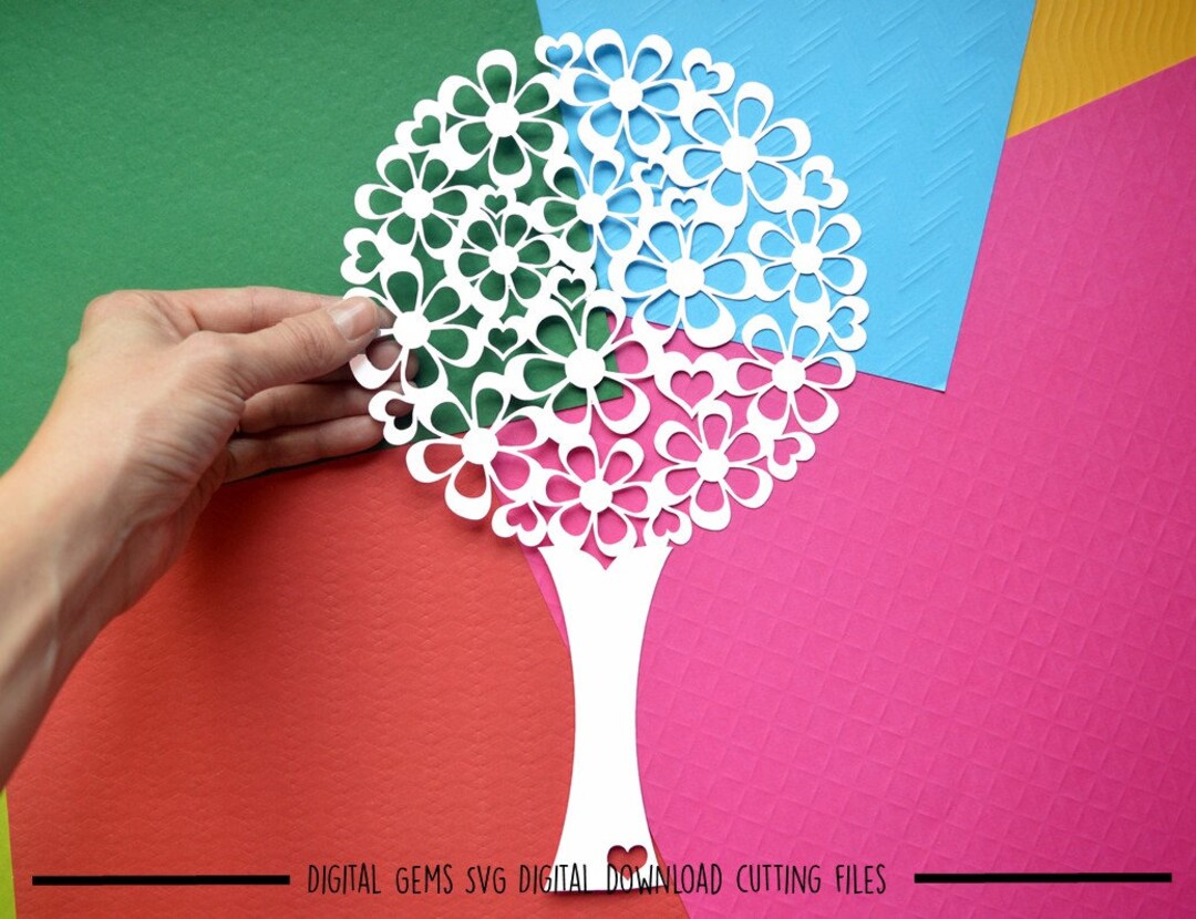 Tree Paper Cut Svg / Dxf / Eps Files and Pdf / Png Printable Templates ...