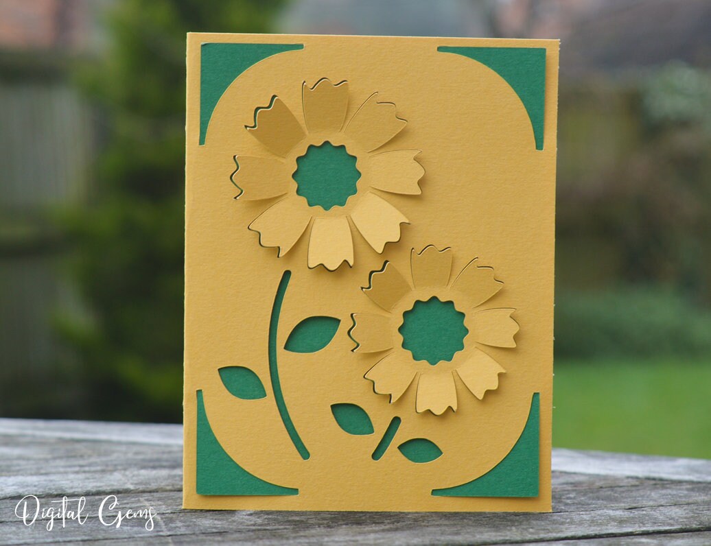 Flower Pop Out Card Designs Svg / Dxf / Eps Files. Digital - Etsy UK