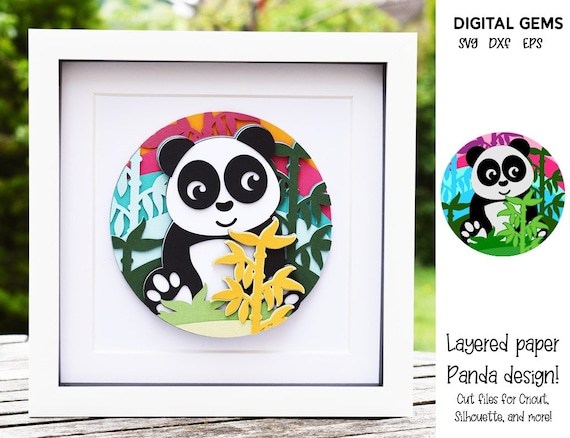Panda Layered Paper Design Svg / Dxf / Eps Files. Digital - Etsy