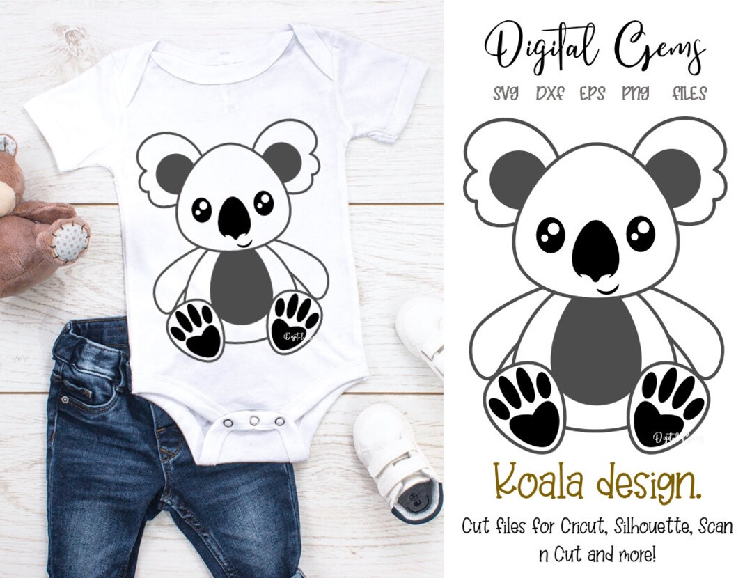 Koala Svg / Dxf / Eps / Png Files. Digital Download. Compatible With ...
