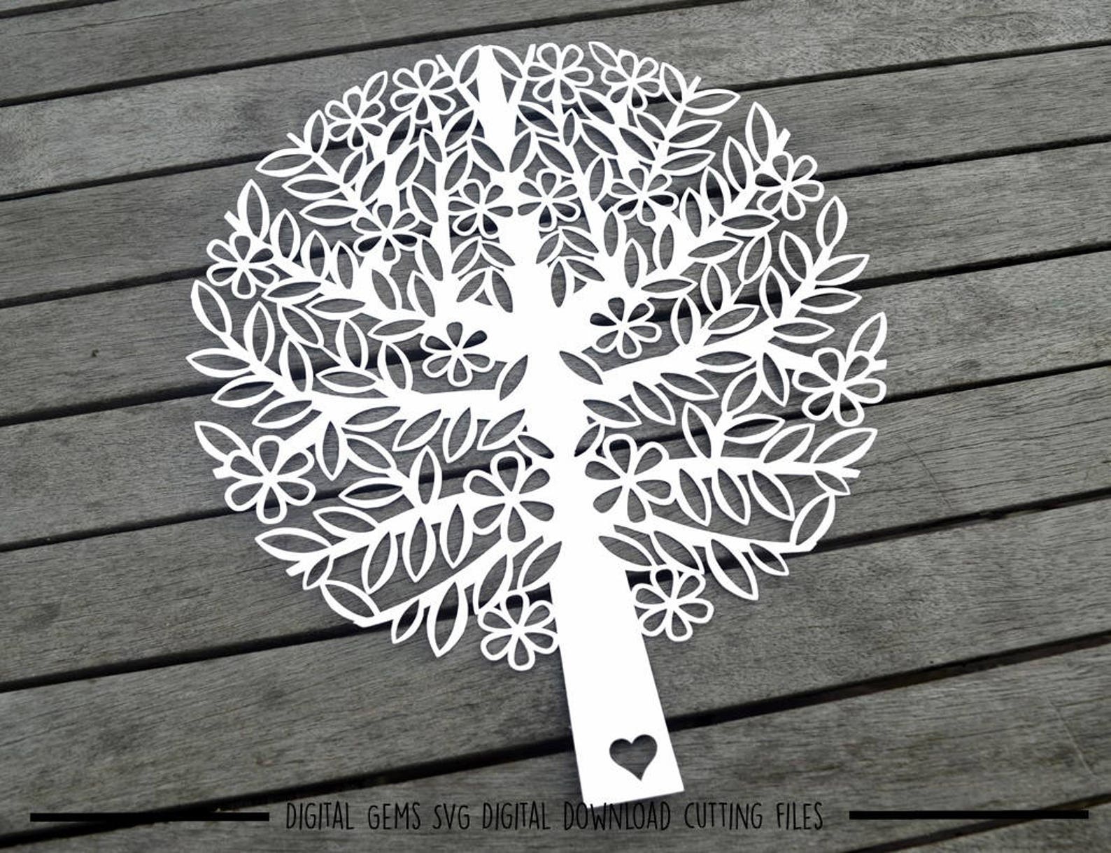 Tree Paper Cut Svg / Dxf / Eps / Files and Pdf / Png Printable - Etsy