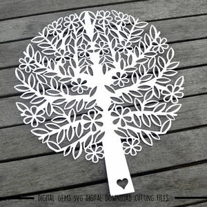 Tree Paper Cut Svg / Dxf / Eps / Files and Pdf / Png Printable ...