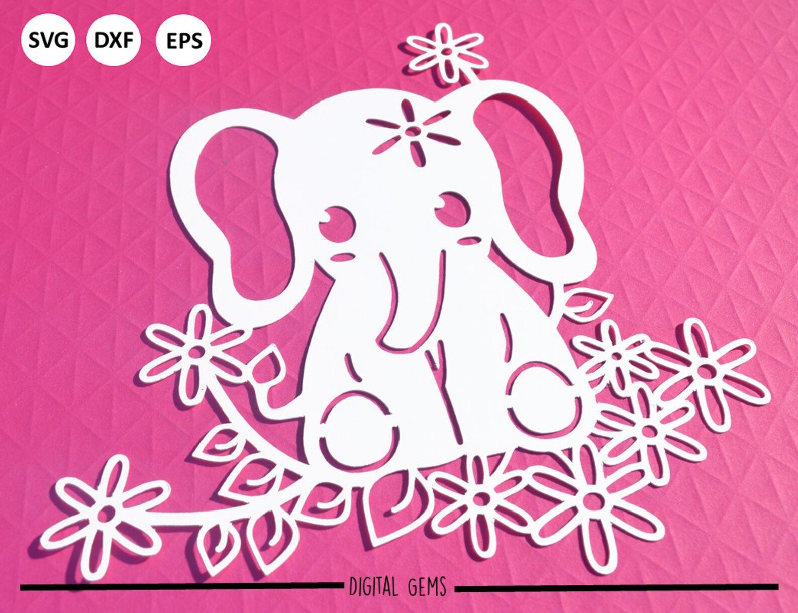 Elephant Paper Cut Svg / Eps / Files and Pdf / Png Printable Templates ...