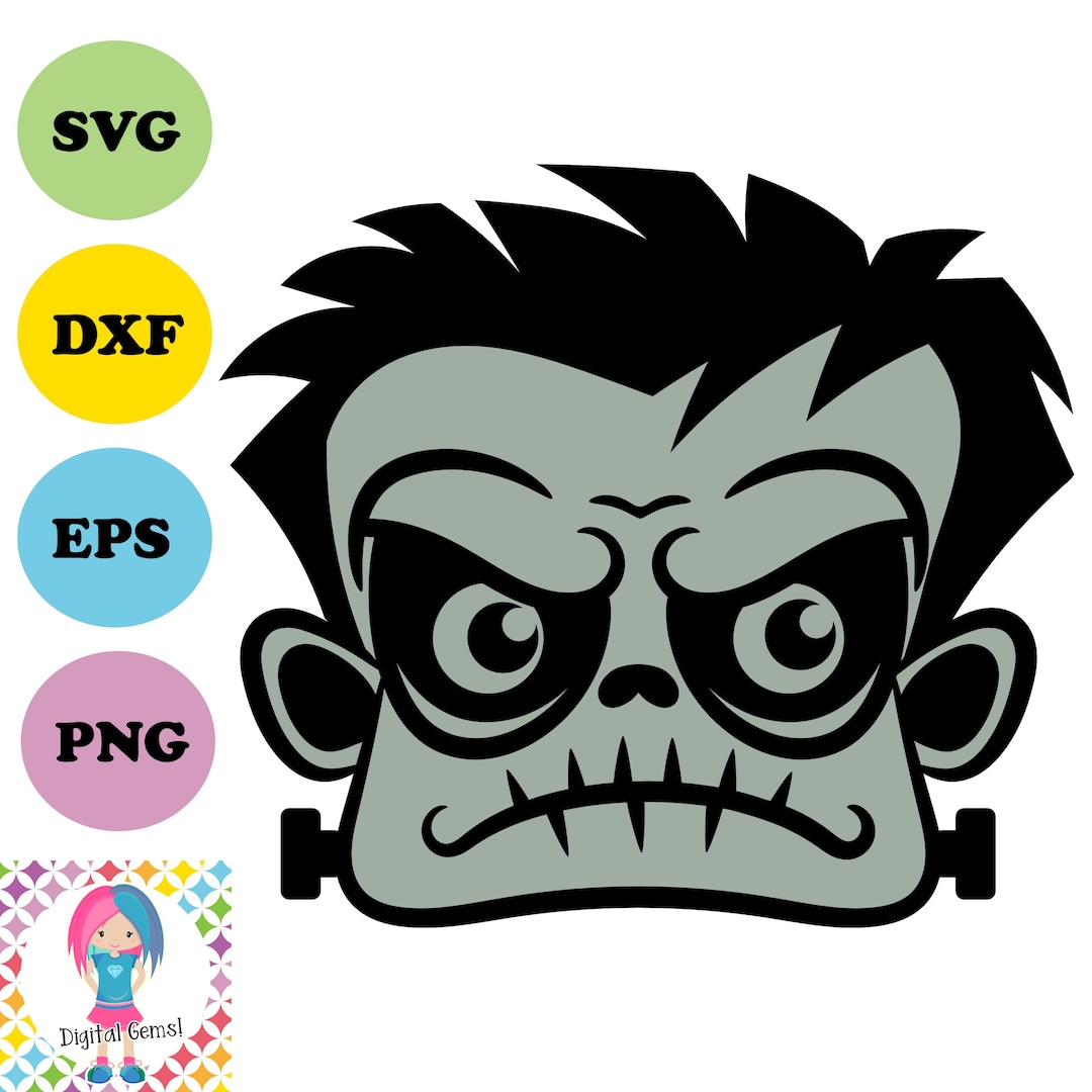 Frankenstein Monster SVG Digital Download. Works With Cricut ...