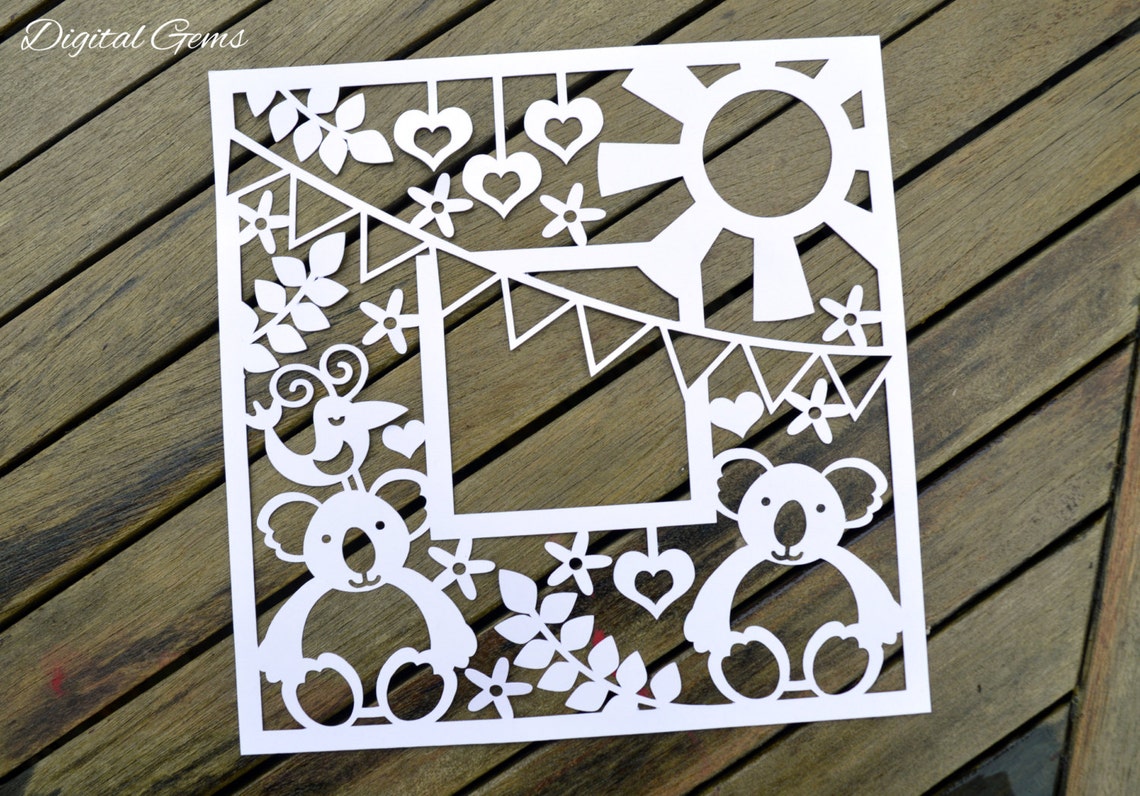 Koala Photo Frame Design. Svg / Dxf / Eps / Png Files and Pdf | Etsy UK