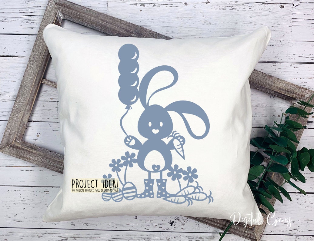Bunny Rabbit Easter Paper Cut Svg / Dxf / Eps Files and Pdf / - Etsy