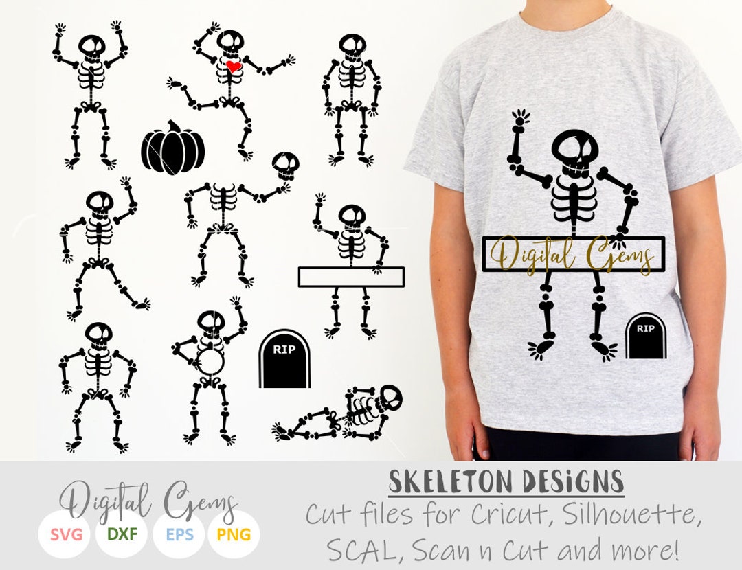 Skeleton, Halloween Svg / Dxf / Png Files. Digital Download. Compatible ...
