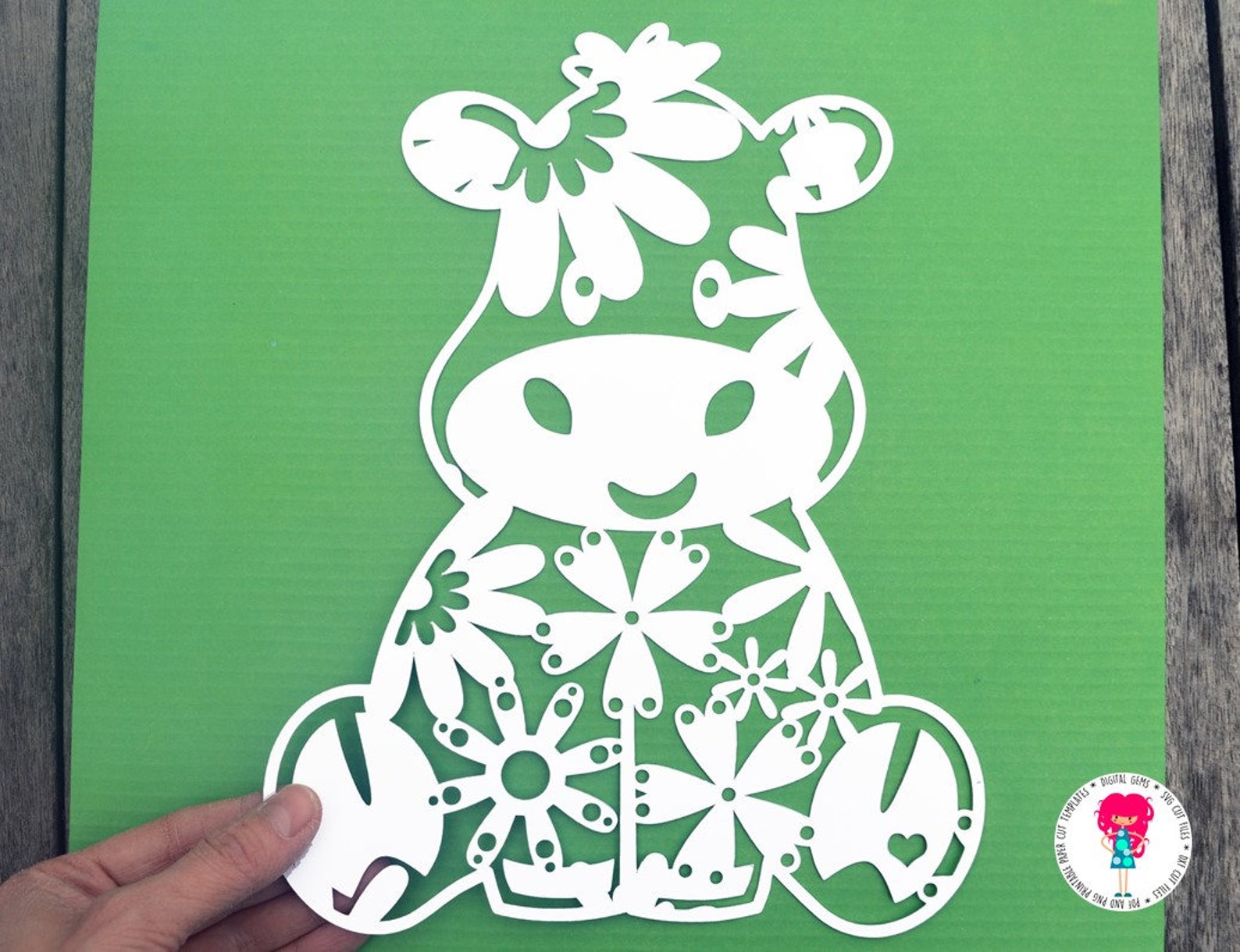 Cow Paper Cut Svg / Dxf / Eps / Files and Pdf / Png Printable Templates ...