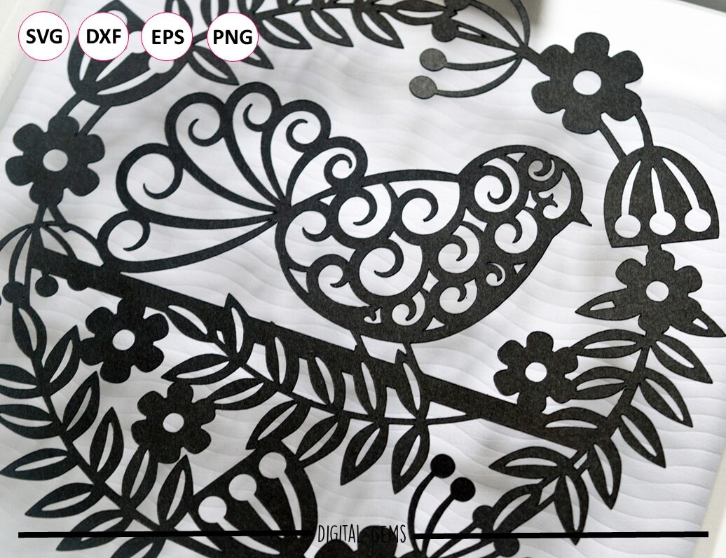Bird Paper Cut Svg / Dxf / Eps / Files and Pdf / Png Printable - Etsy
