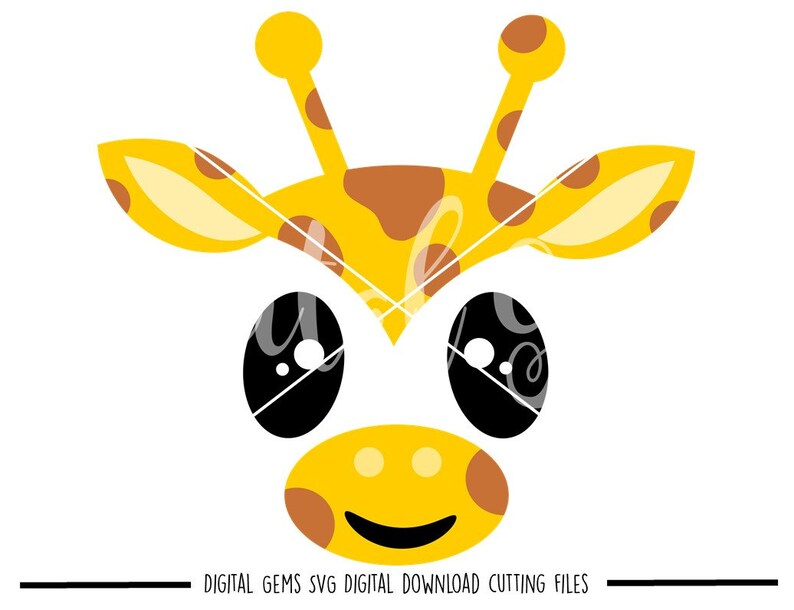 Giraffe Face Svg / Dxf / Eps / Png Files. Digital Download. - Etsy