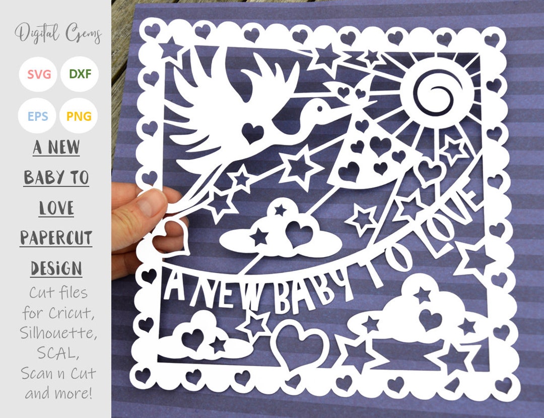 A New Baby to Love Paper Cut Svg / Dxf / Eps / Files and Pdf / Png ...