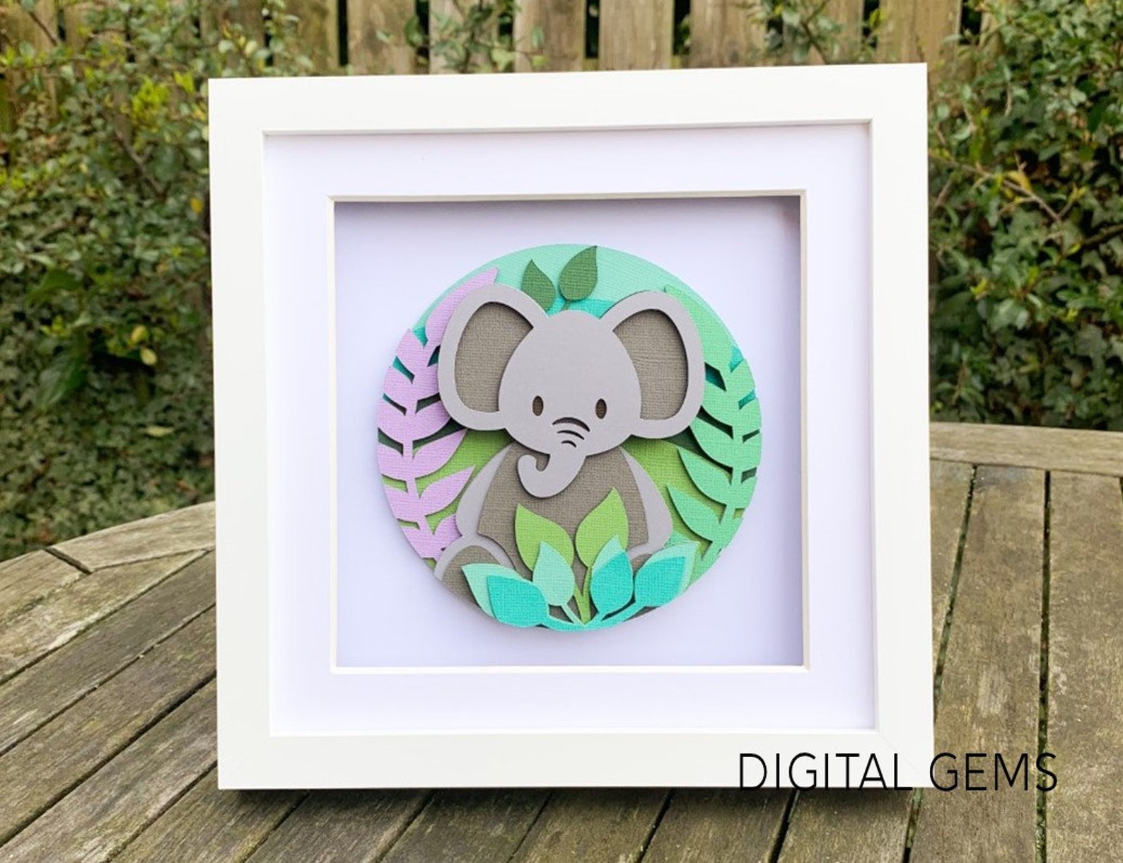 Elephant Shadow Box SVG Digital Download. Works With Cricut - Etsy UK