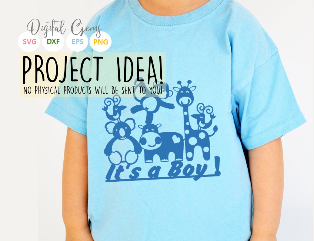 It's a Boy! Paper Cut Svg / Dxf / Eps / Files and Pdf / Png Printable ...
