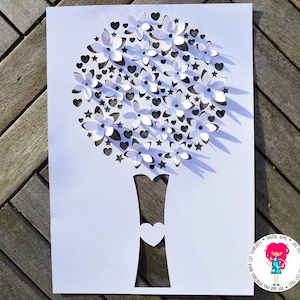 3D Tree Paper Cut Svg / Dxf / Eps / Files and Pdf / Png Printable ...