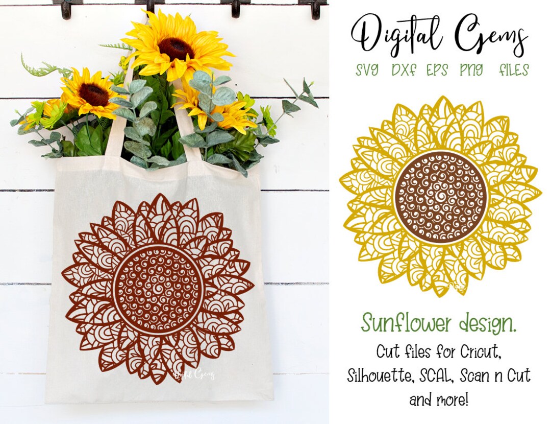 Sunflower Svg / Dxf / Eps / Png Files. Digital Download. Works With ...