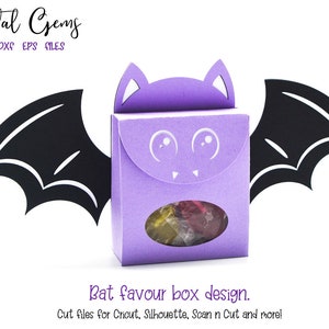 Bat, Halloween Favour Bag Design, Svg / Dxf / Eps Files. Digital ...