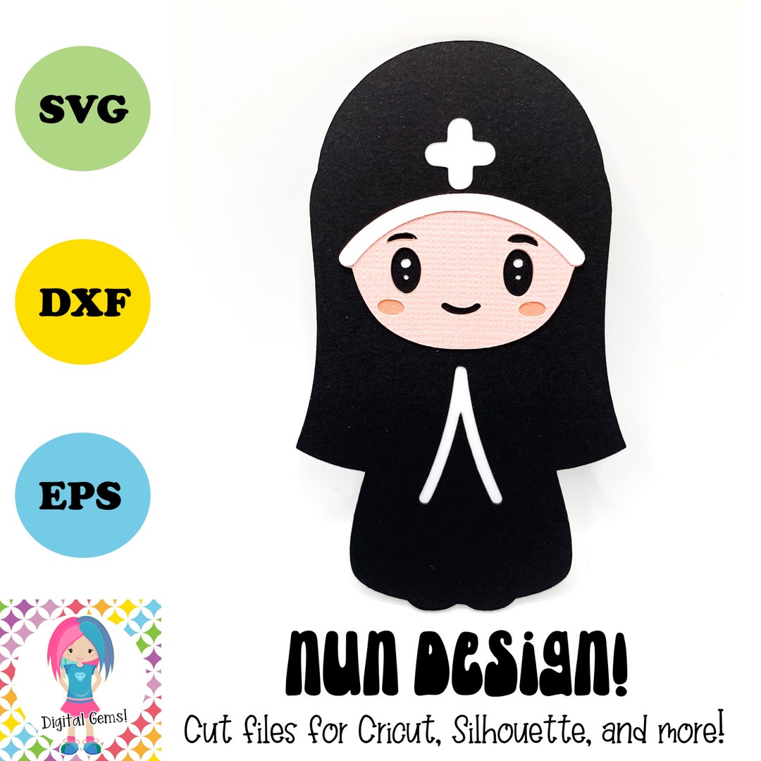 Nun Kawaii SVG | Digital Download. Works With Cricut / Cricut Joy ...