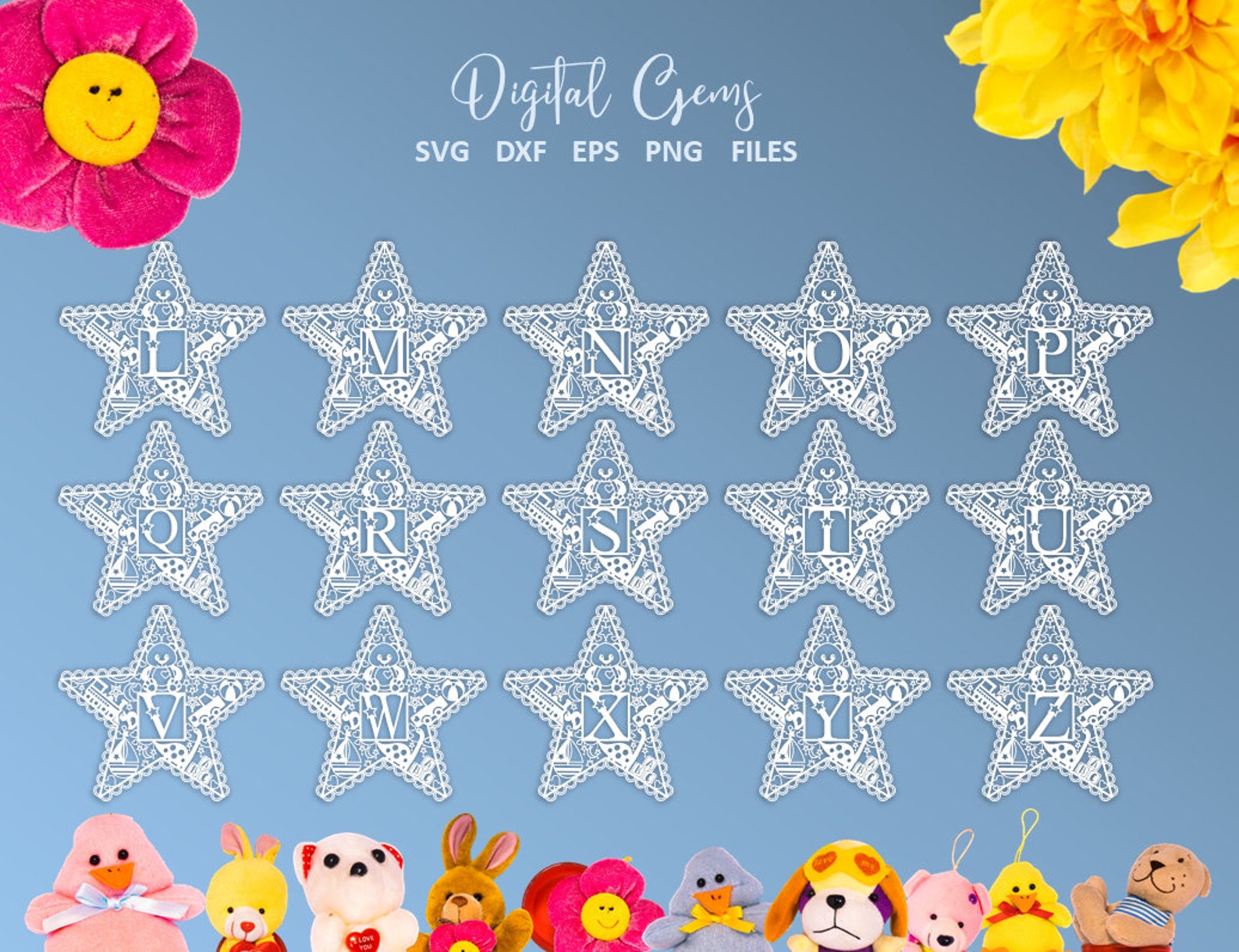 Alphabet Kids Star Paper Cut Bundle Svg / Dxf / Eps / Png | Etsy UK