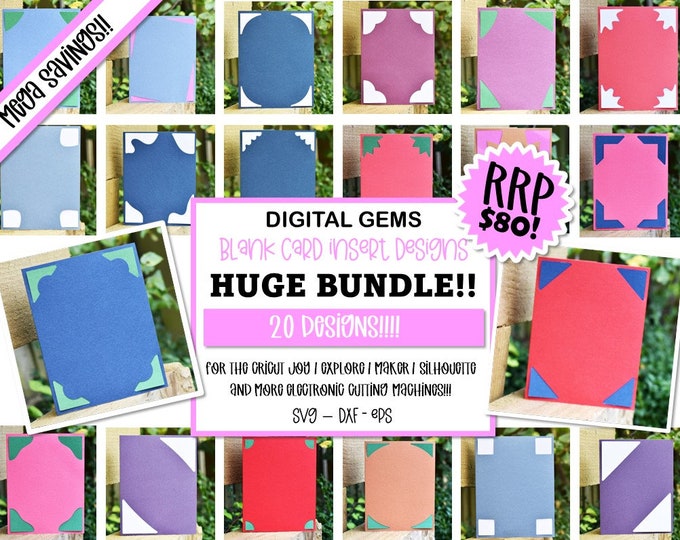 R20 Insert Cards for Cricut 50 Cards Variety Pack Cardstock Cards ...