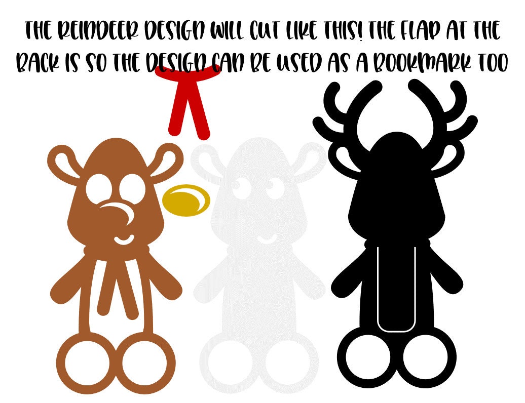 Finger Puppet / Bookmark Designs penguin Reindeer and - Etsy