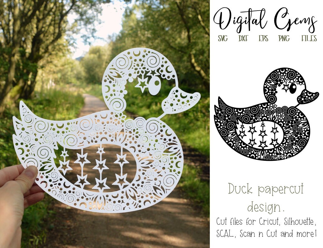 Duck Paper Cut Design. Svg / Dxf / Eps / Png Files and Pdf / - Etsy