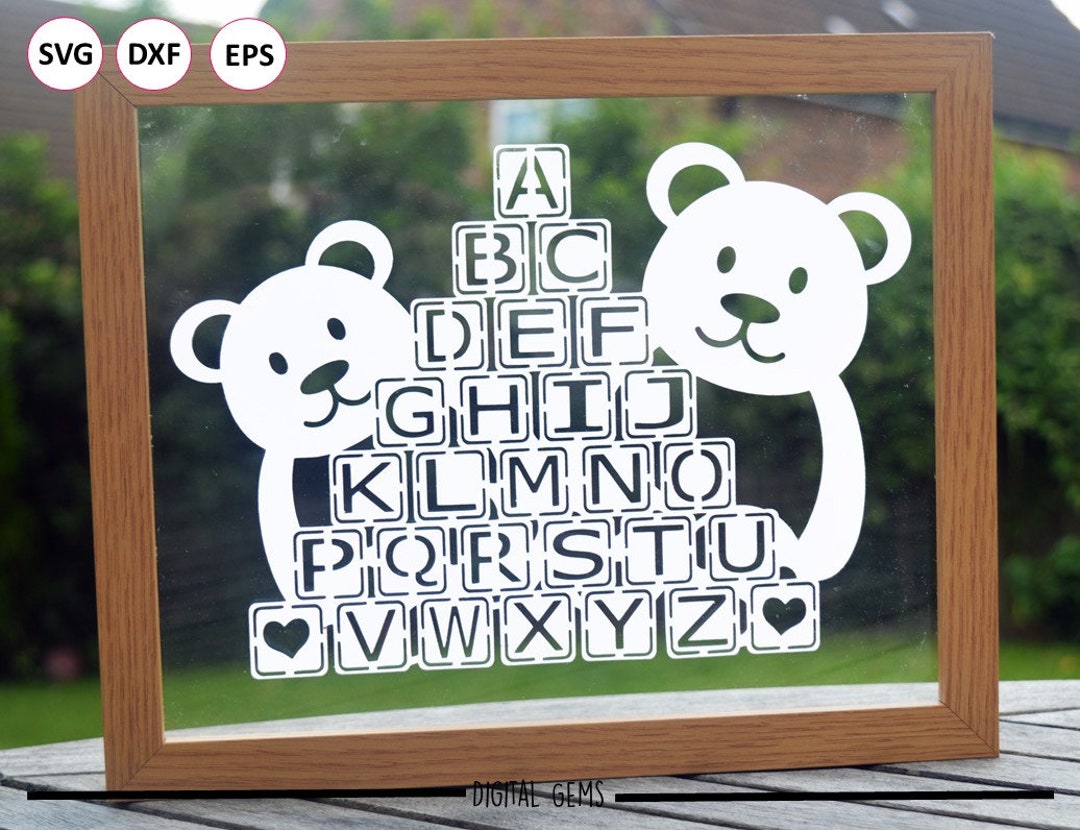 Teddy Bear Paper Cut Svg / Dxf / Eps / Files and Pdf / Png Printable ...