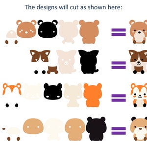 Kawaii Animals. Digital Download. Works With Cricut Joy / Explore ...
