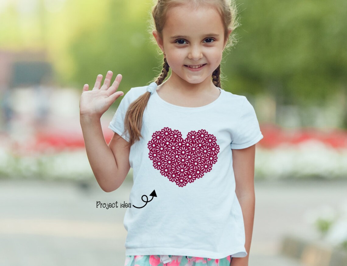 Heart Design, Svg / Dxf / Eps / Png Files. Digital Download. Compatible ...