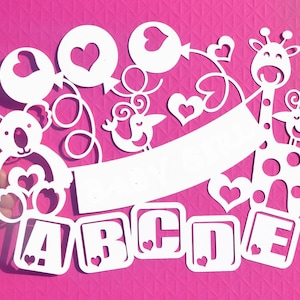 Abc Paper Cut Svg / Dxf / Eps / Files and Pdf / Png Printable Templates ...