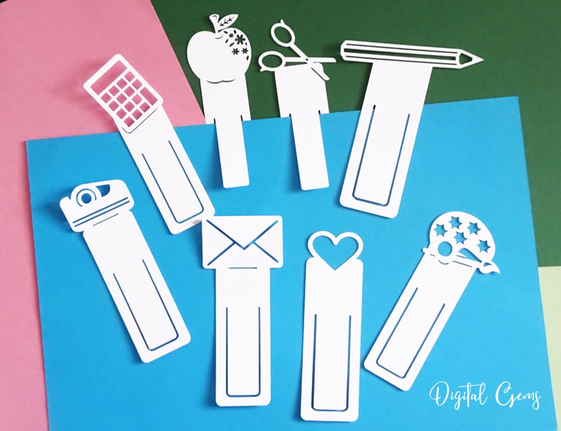 Bookmark, School Teacher Designs. Svg / Dxf / Eps / Png Files. Digital ...