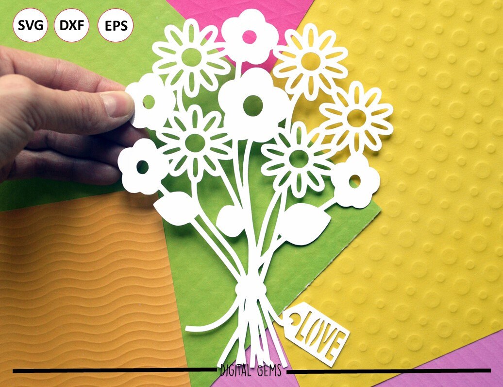 Bunch of Flowers Paper Cut SVG / DXF / EPS Files and a - Etsy