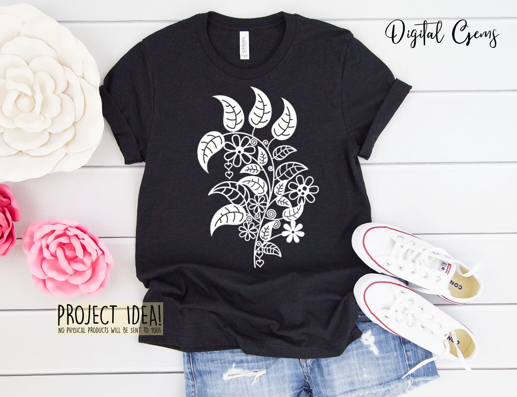 Flower Paper Cut Design. Svg / Dxf / Eps / Png Files and Pdf / Png ...