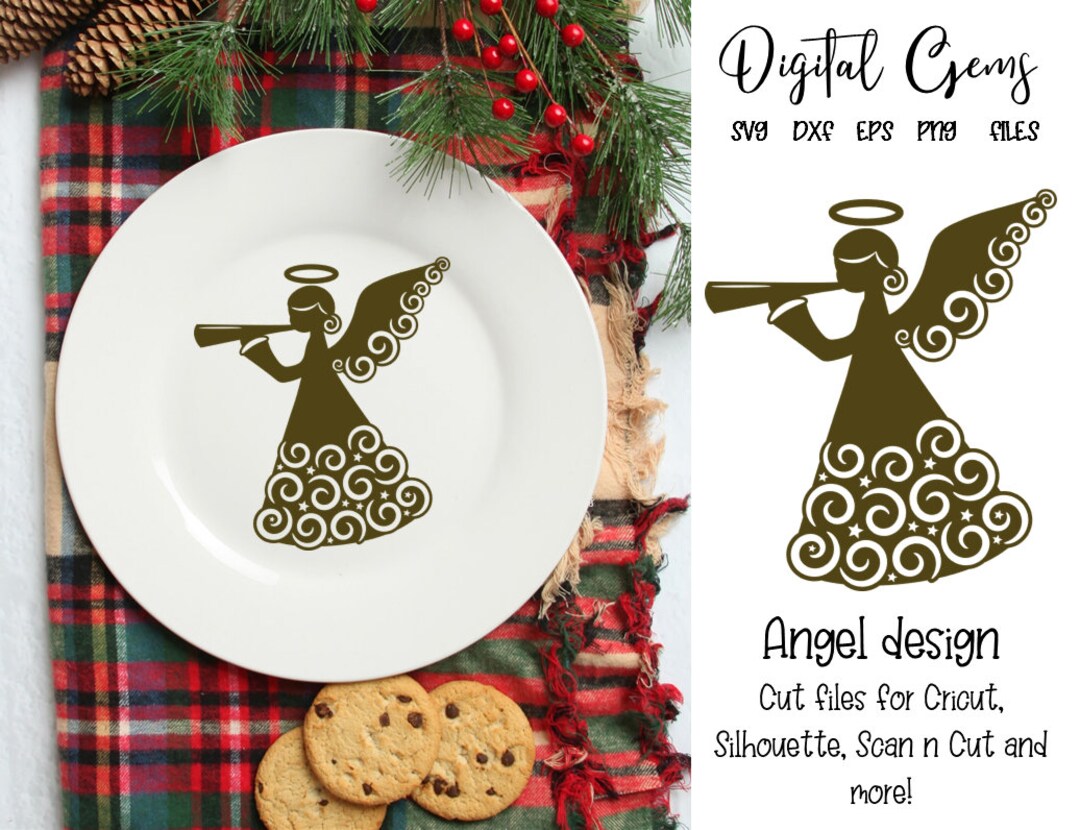 Angel Design Svg / Dxf / Eps / Png Files. Digital Download. Compatible ...