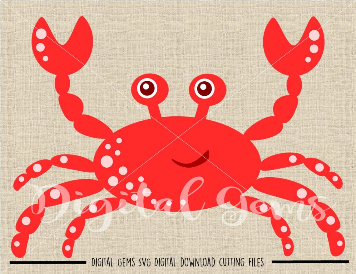 Crab Svg / Dxf / Eps / Png Files. Digital Download. Compatible - Etsy