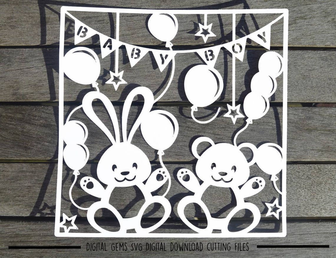 Baby Boy Paper Cut Svg / Dxf / Eps / Files and Pdf / Png | Etsy