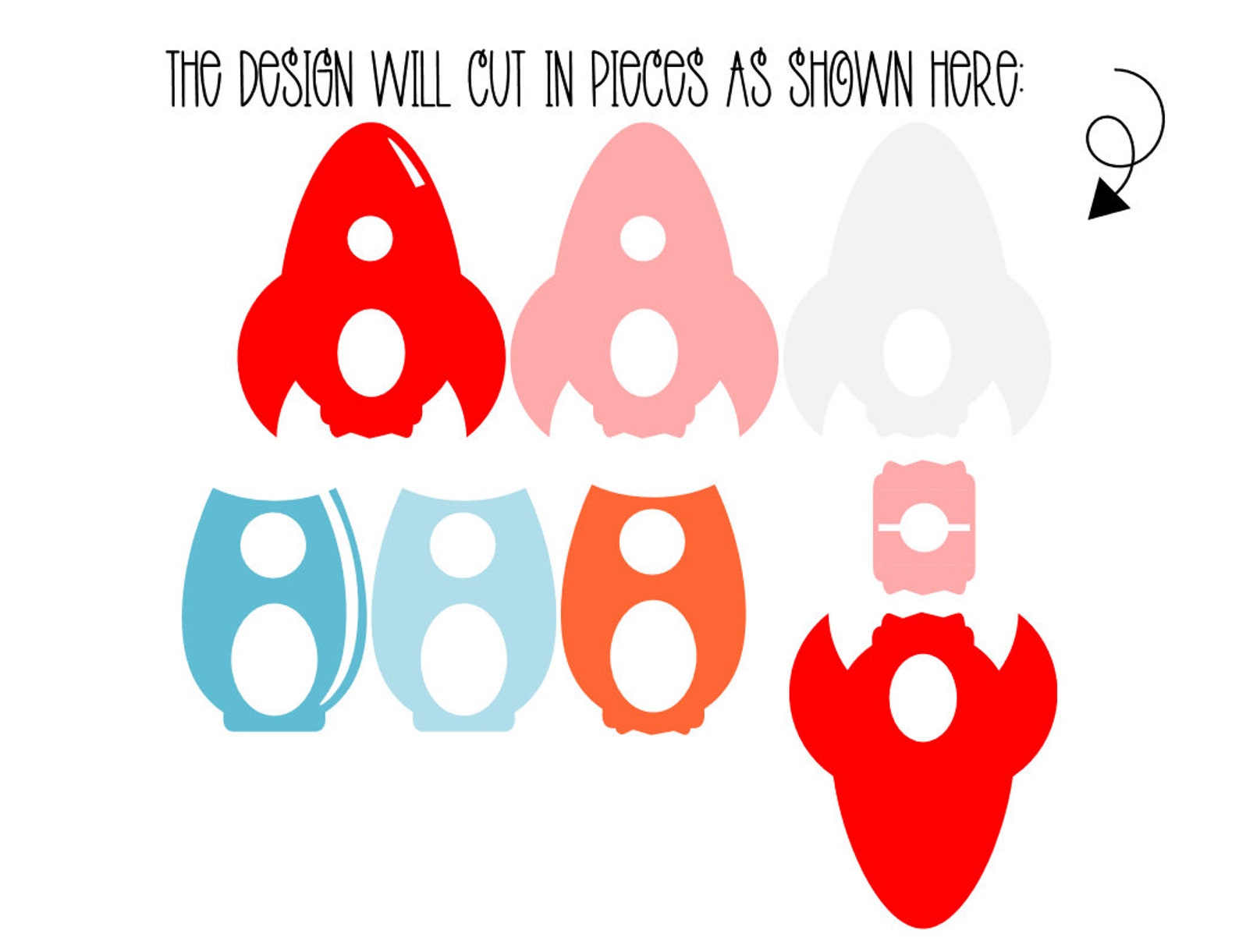 Rocket Egg Holder Design, Easter Svg / Dxf / Eps Files. Digital ...